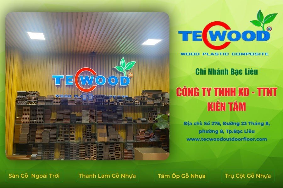 Chi nhánh gỗ nhựa TecWood tại Bạc Liêu